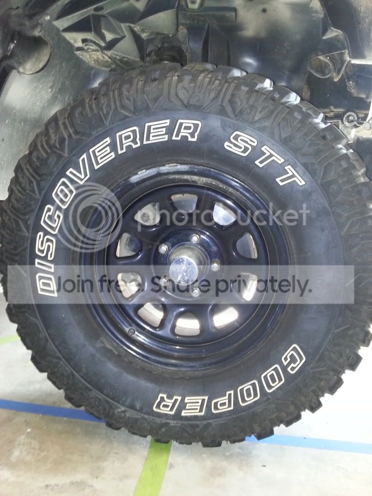 5x 285/75/16 (33s) cooper stt with 5 x rock crawler steel rims in black ...