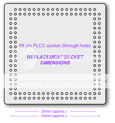 Non-standard 68-pin PLCC socket? | Electronics Forums