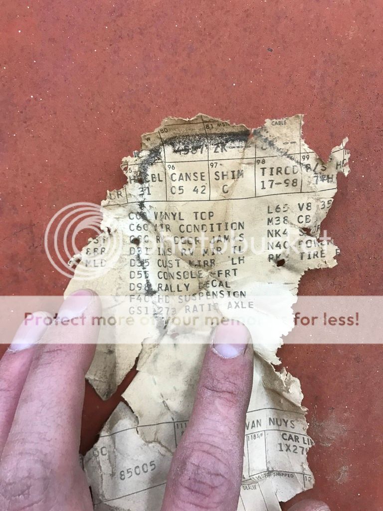 1972 Rally Nova build sheet | Chevy Nova Forum