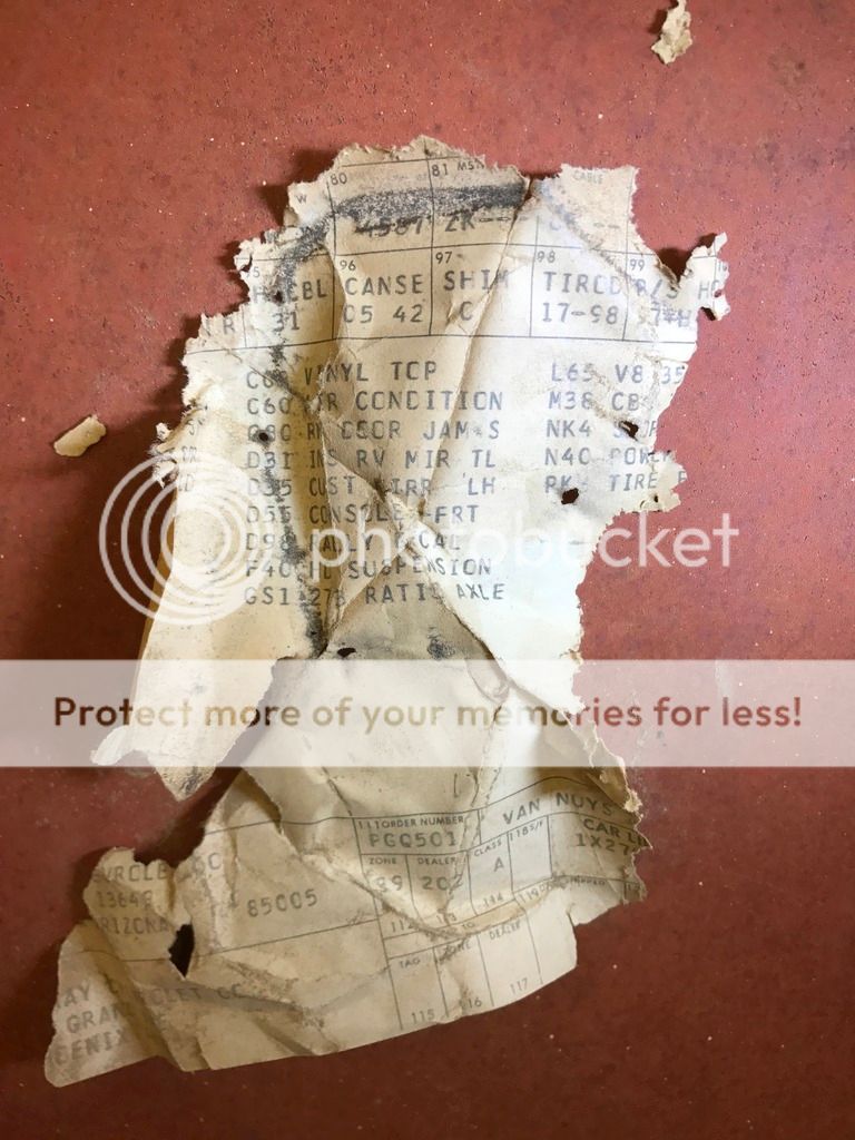 1972 Rally Nova build sheet | Chevy Nova Forum