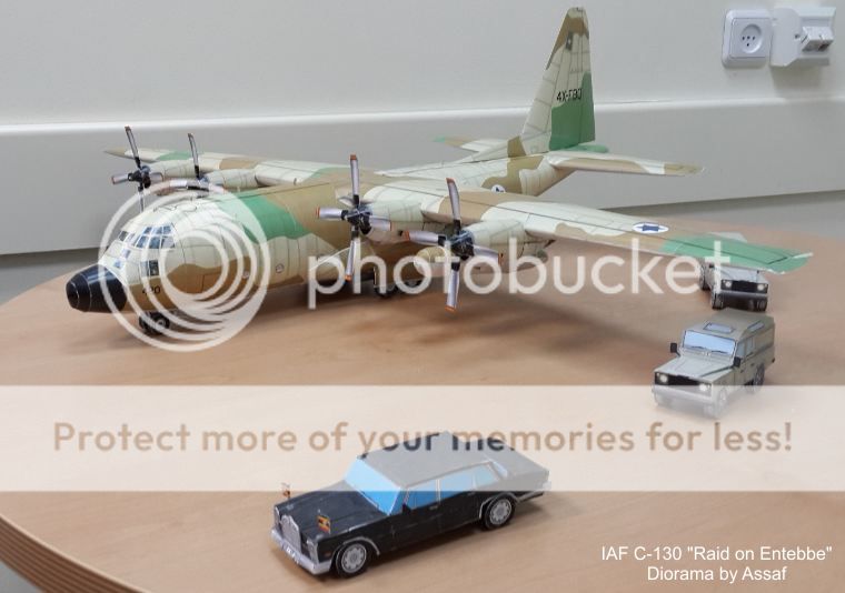 1/48 Lockheed C-130 Hercules IAF Entebbe Raid - PaperModelers.com