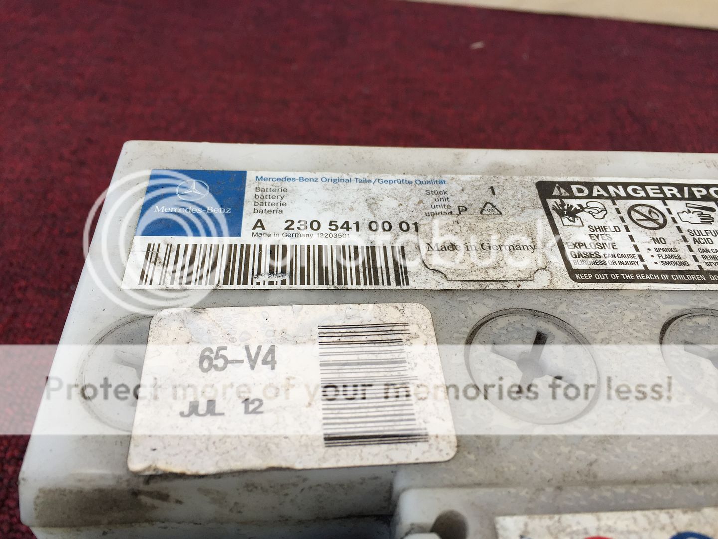 G MERCEDES R230 SL500 SL600 Secondary Backup Battery 2305410001 OEM | eBay